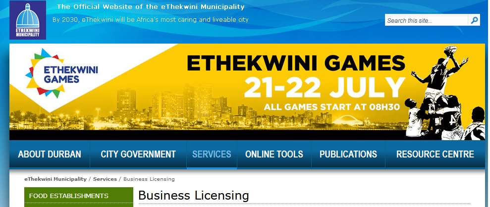 durban.gov.za How To Licence Your Business : eThekwini Municipality ...